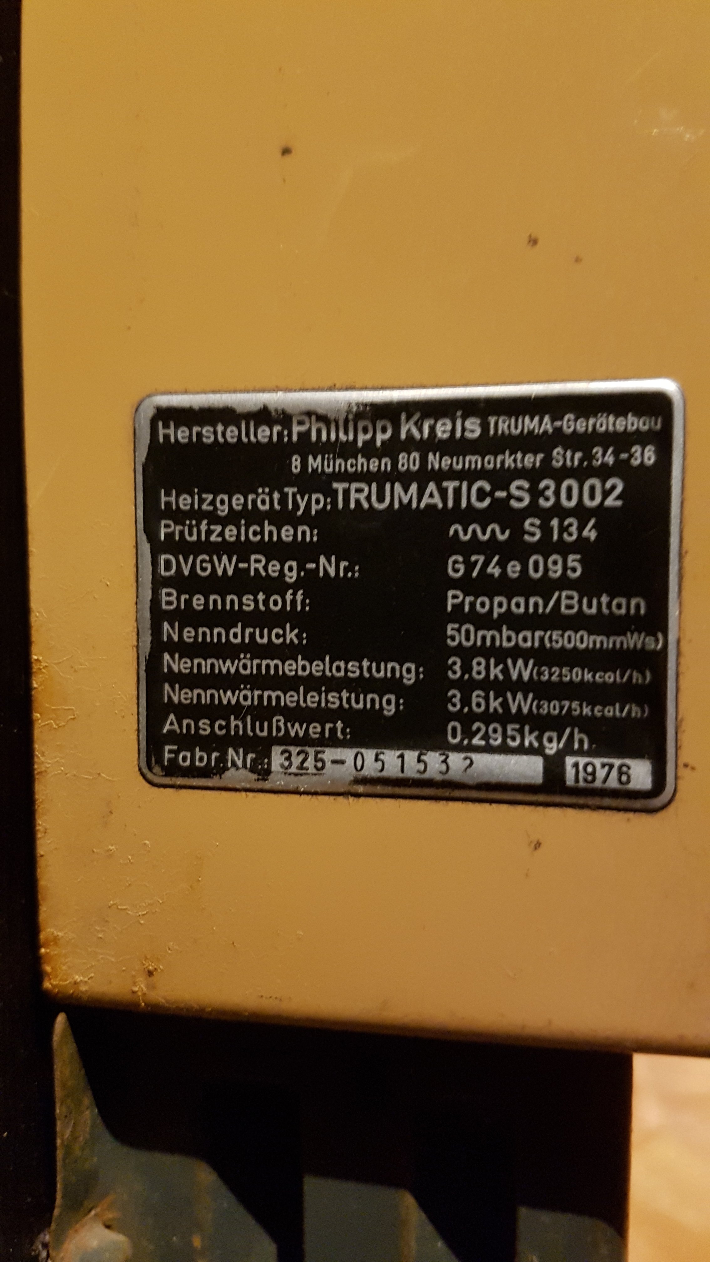 Trumatic (S3002) - żółty płomień - Instalacje sanitarne i lodówki ...